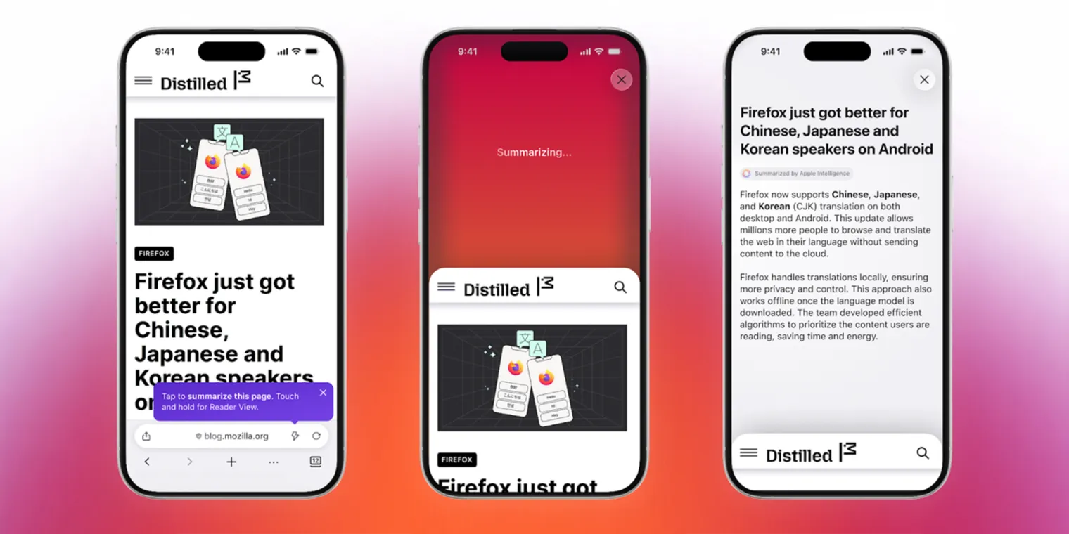 Firefox launches a new AI-powered 'shake to summarize' feature for iOS ...