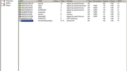 NetStumbler: Windows utility for verifying wireless network signal ...