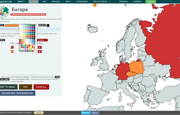 Map Chart: Make your own custom maps with colors and descriptions of ...