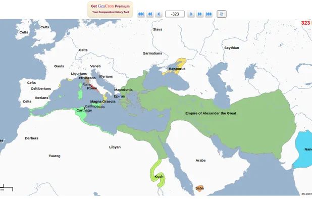GeaCron: Historical map of the world of every year since 3000 BC ...