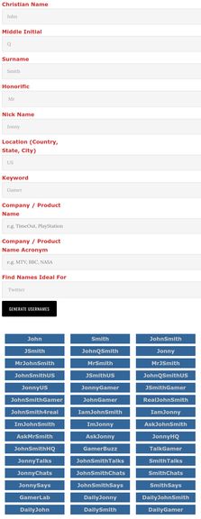 Username Generator Alternatives and Similar Sites & Apps | AlternativeTo