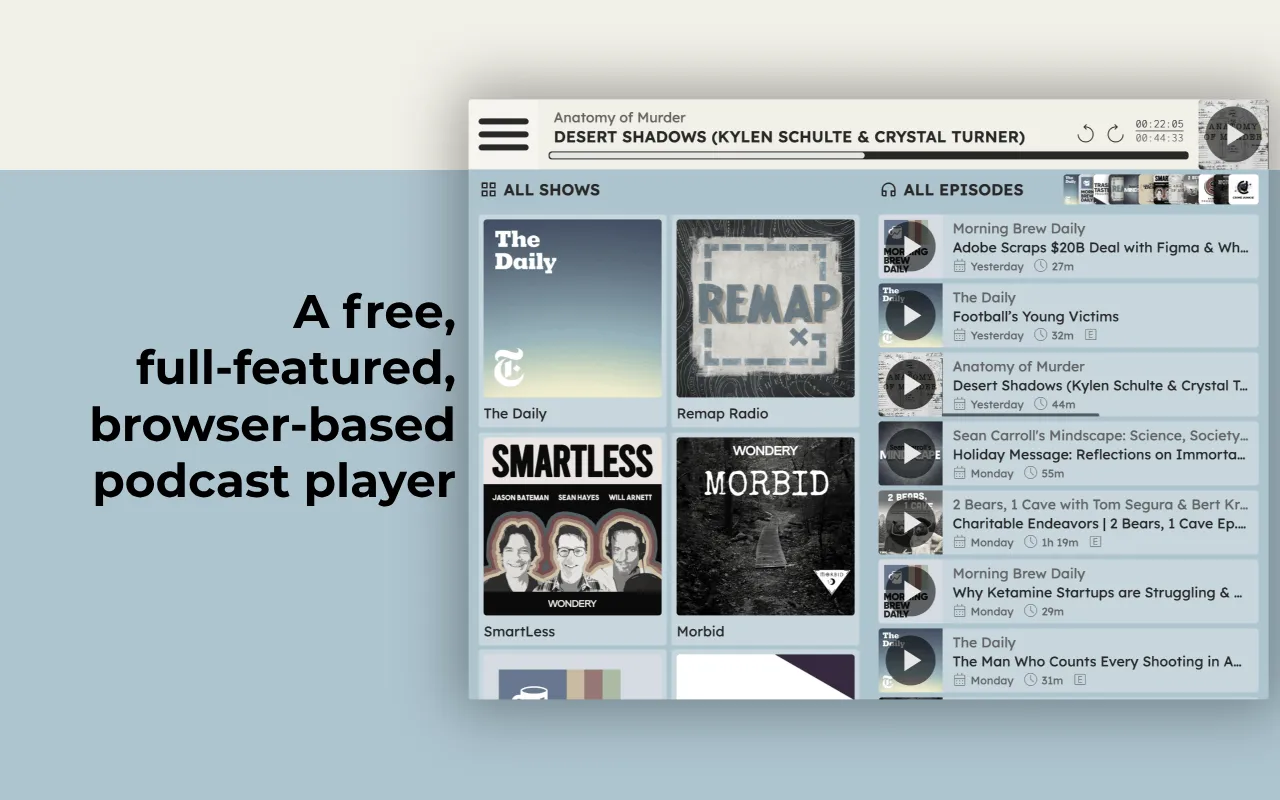 Cozy FM Alternatives: Top 12 Podcast Players | AlternativeTo