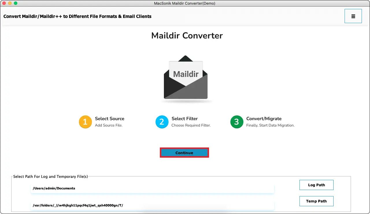 Maildir Converter Tool: MacSonik Maildir Converter for Mac converts Maildir/Maildir++ files to ...