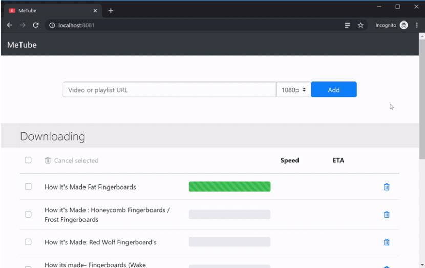 MeTube: Self-hosted YouTube downloader (web UI for youtube-dl / yt-dlp) | AlternativeTo