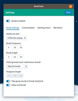 BreakTimer: Save yourself from RSI and eye-strain | AlternativeTo