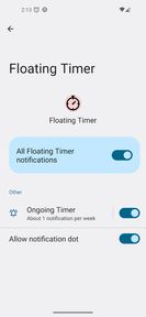 Floating Timer: Features both a countdown timer and stopwatch that will ...