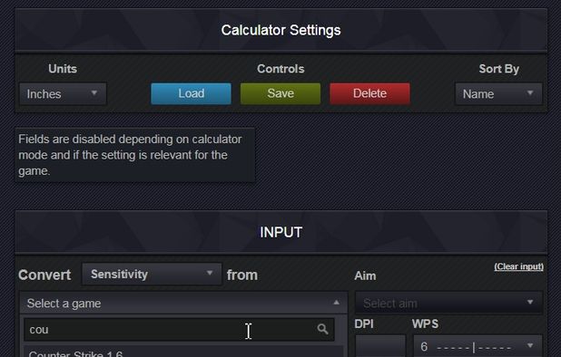mouse-sensitivity.com: Calculator that allows you to convert ...
