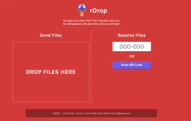 rDrop: Simple and Fast File Transfer Web-App that works on all devices ...
