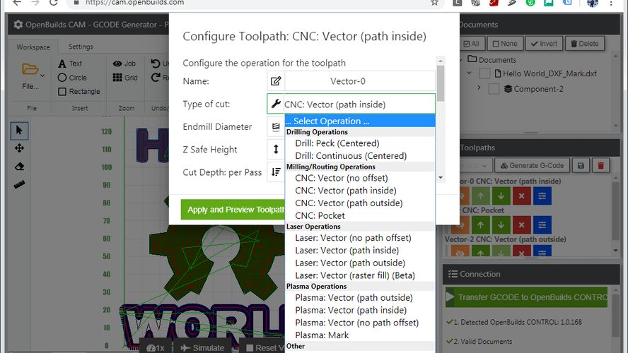 OpenBuilds CONTROL: Application for connecting to, and controlling ...