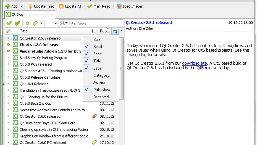 QuiteRSS: Cross-platform RSS/Atom news feed reader written using Qt | AlternativeTo