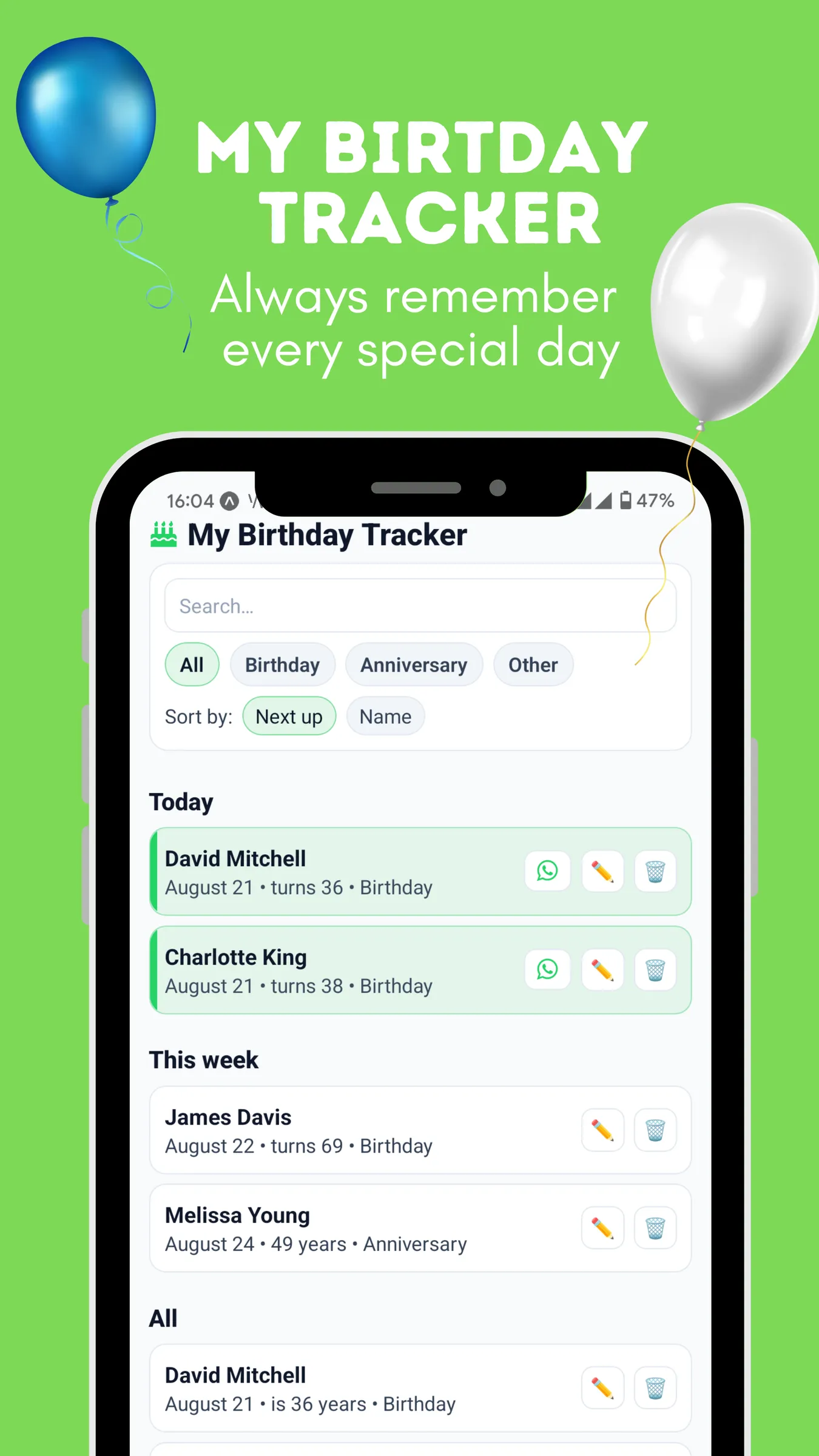 My Birthday Tracker Alternatives - Explore Similar Apps | AlternativeTo