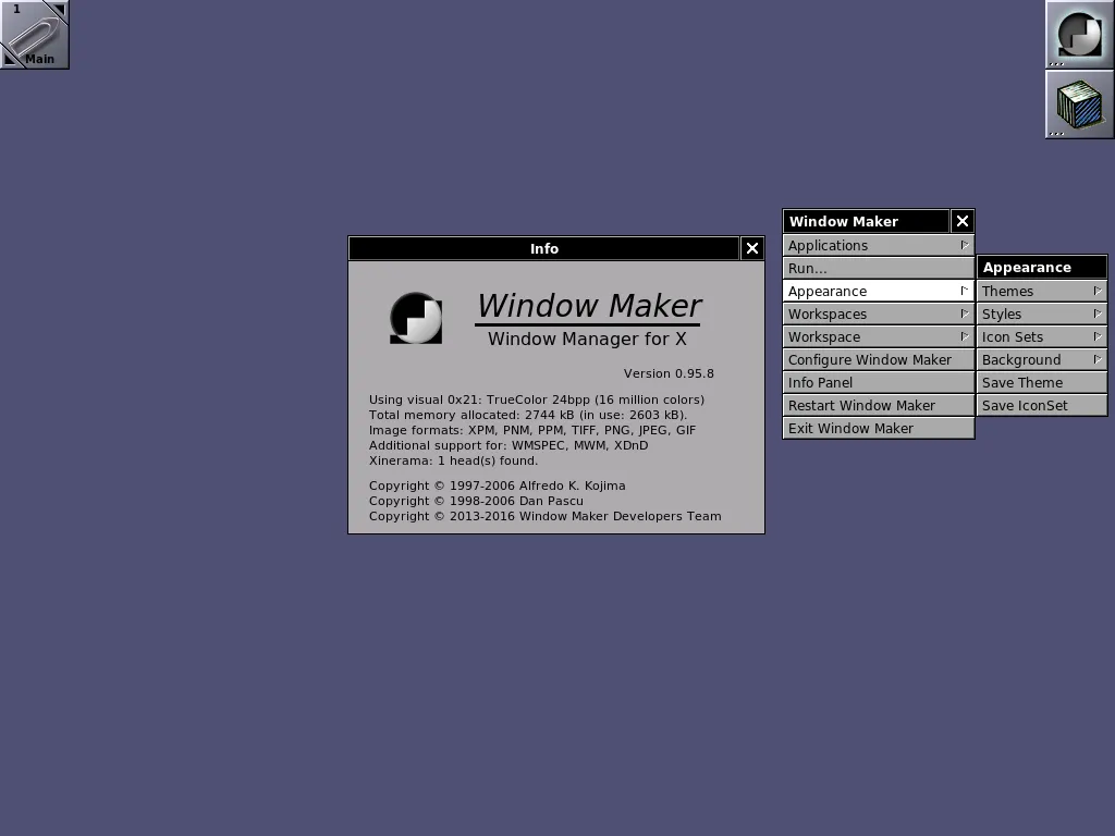 Window Maker: Free open-source window manager for the X Window System ...