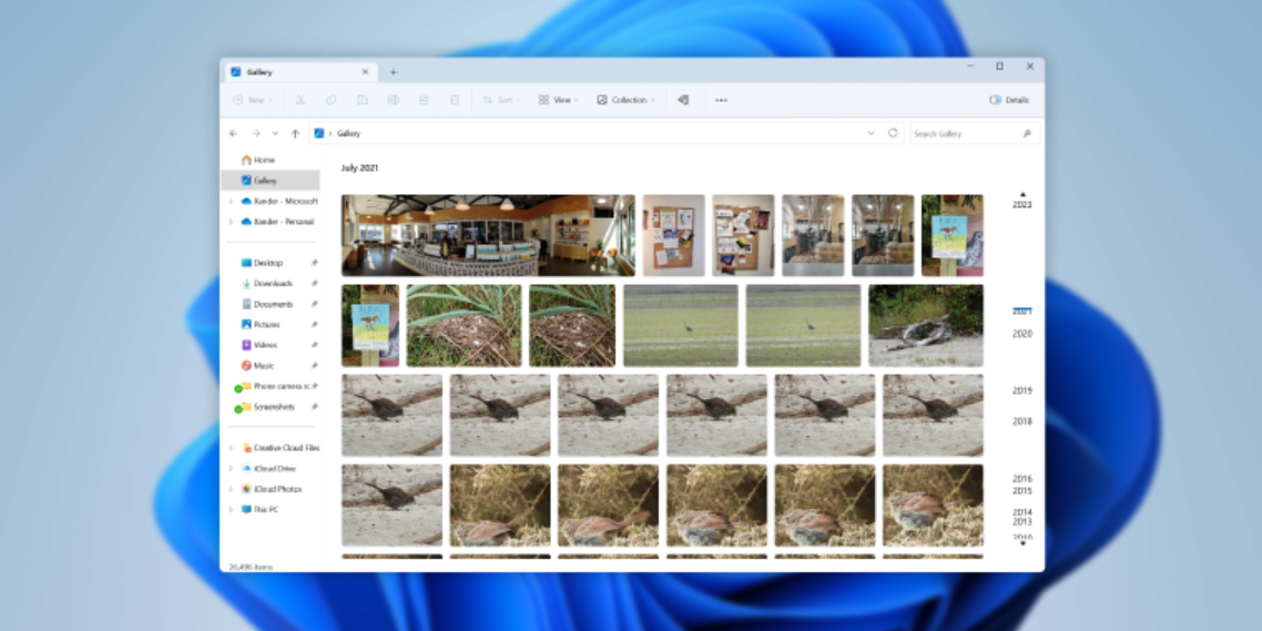 View your photos and files simultaneously with the new Gallery View ...