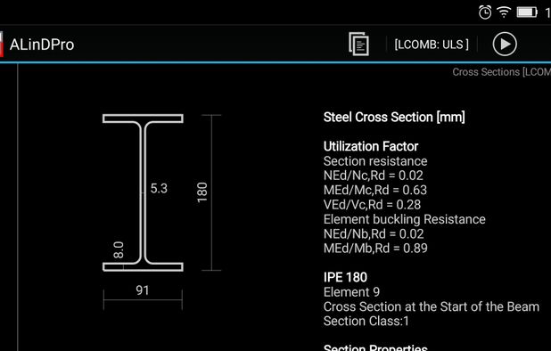 LinPro: Program for static and dynamic analysis of plane frames ...