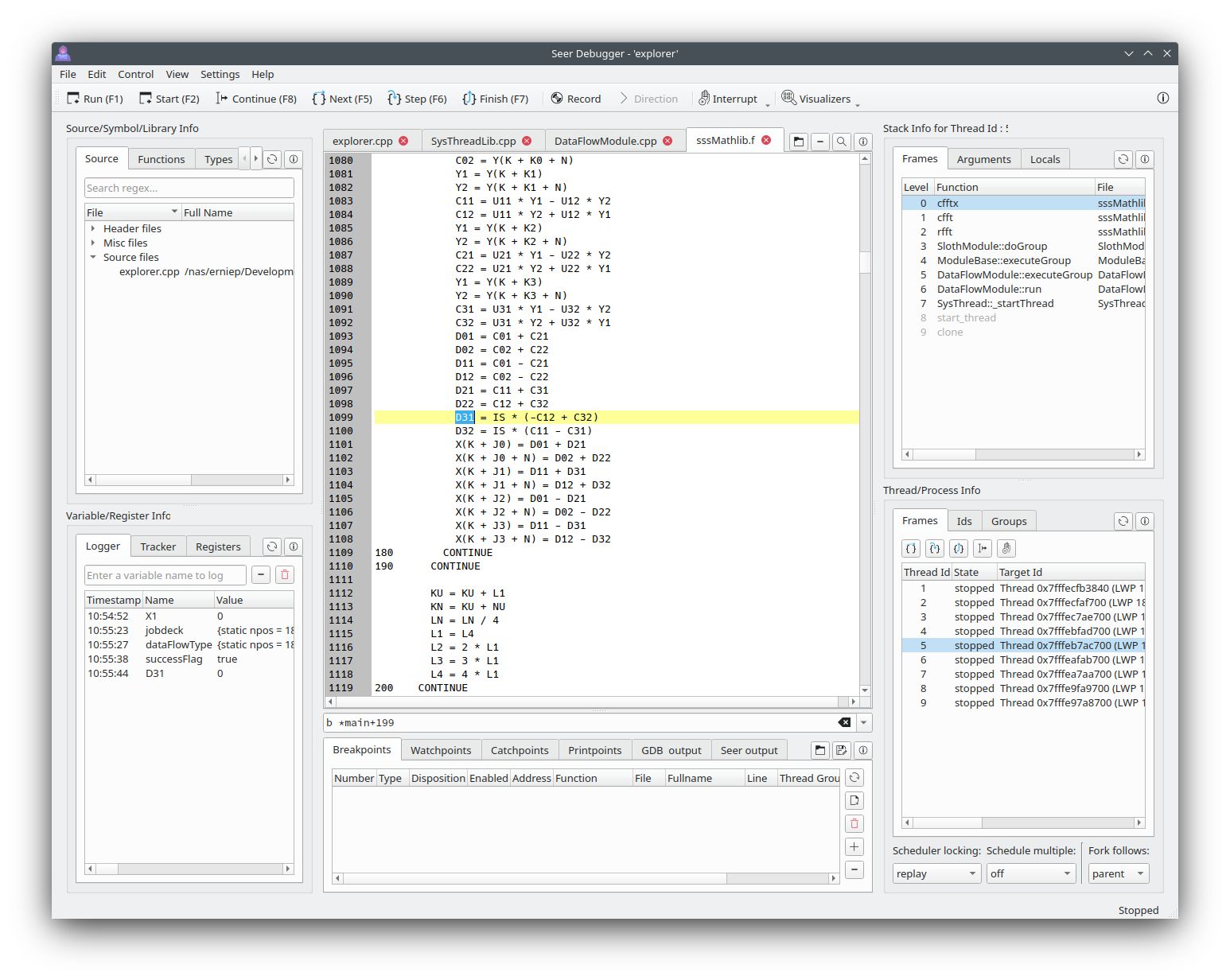 Seer: Graphical frontend to the GDB debugger | AlternativeTo