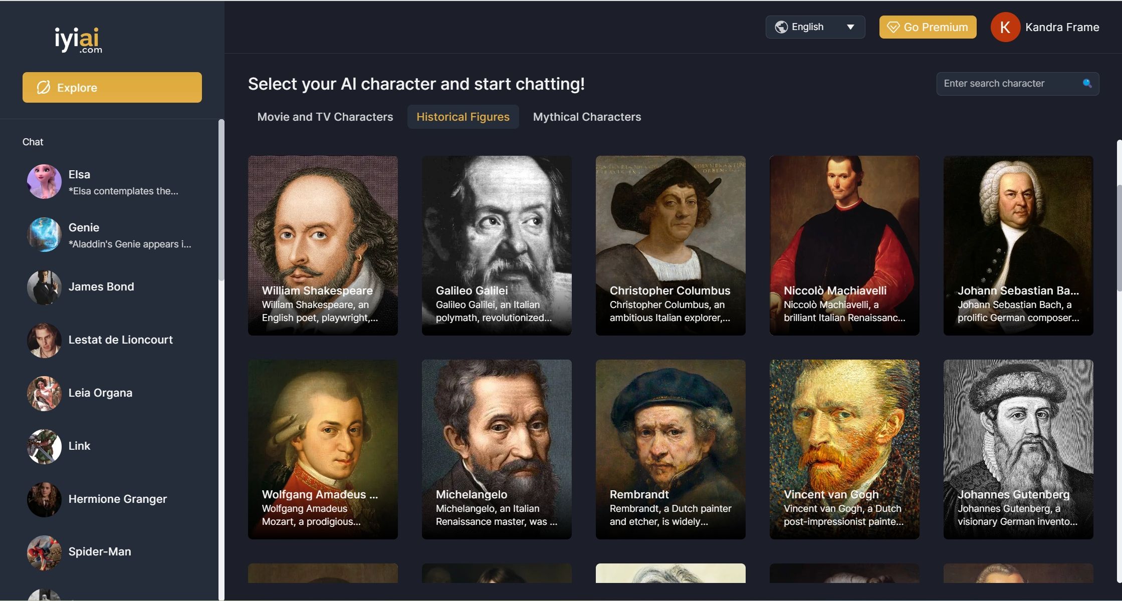 iyiai: Com is an interactive platform where users can converse with virtual characters ...