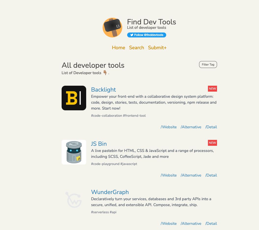 Find Dev Tools Alternatives and Similar Sites & Apps | AlternativeTo