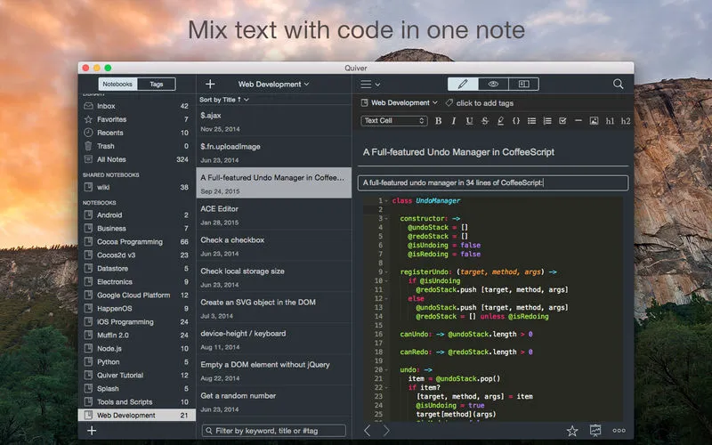 Quiver: Notebook built for programmers | AlternativeTo