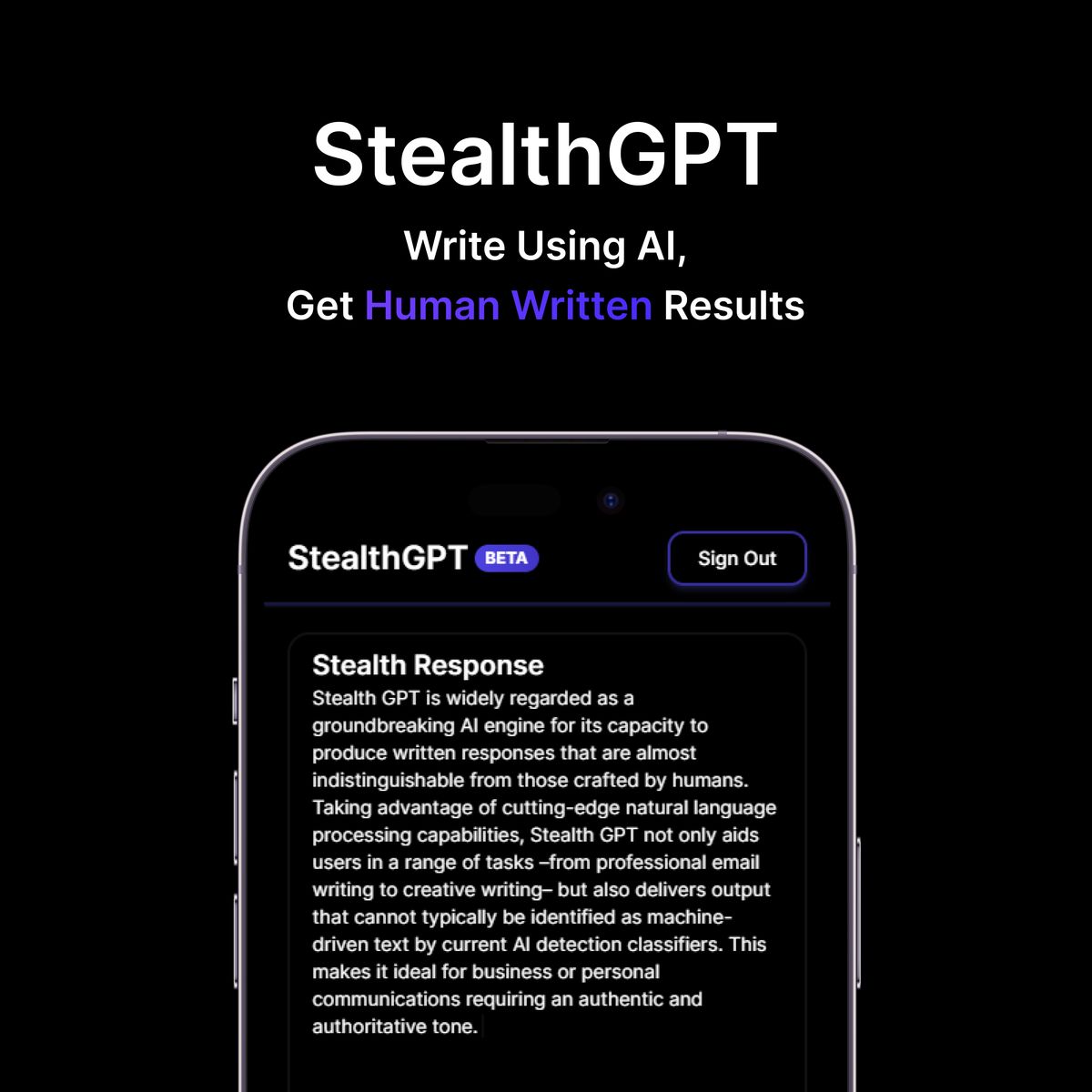 StealthGPT: App Reviews, Features, Pricing & Download | AlternativeTo