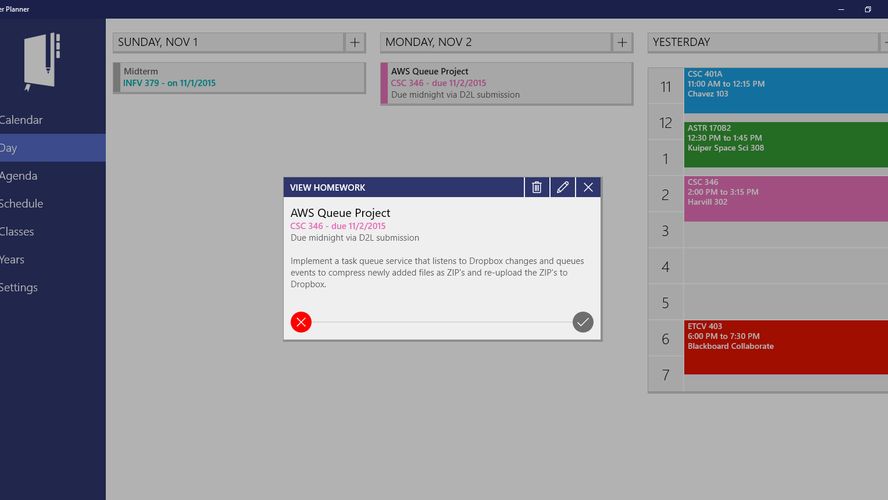 Power Planner: Record homework and class schedule | AlternativeTo