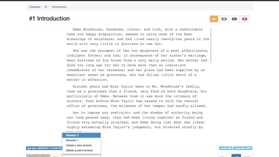 bibisco: Novel writing software | AlternativeTo