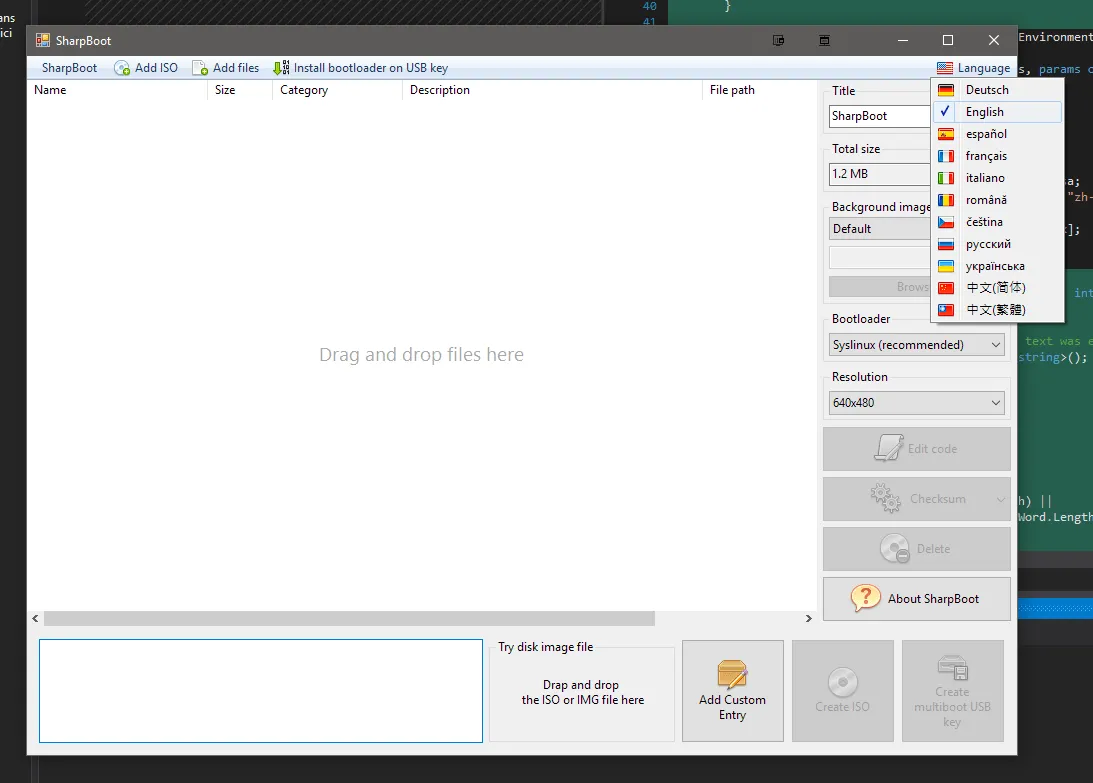 SharpBoot: Small utility for creating multiboot ISO or USB | AlternativeTo
