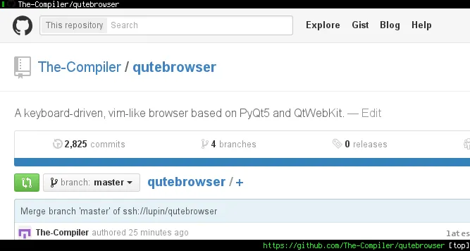 qutebrowser: An actively developed, keyboard-focused browser with a minimal GUI, inspired by ...