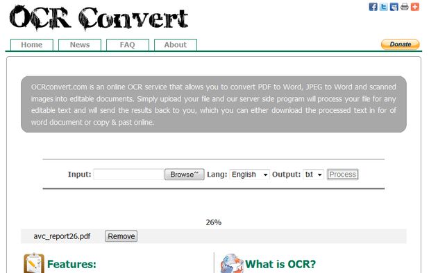 OCR Convert: Online OCR service that allows | AlternativeTo
