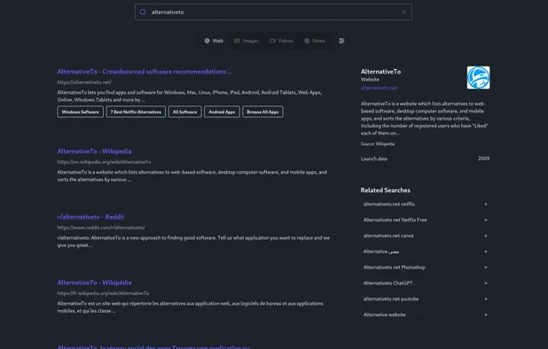 Waterfox Private Search: Meta-search engine | AlternativeTo