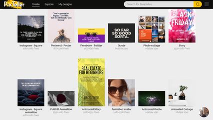 PixTeller: Easy-to-Use Design & Animation Tool to Make: Social Media Graphics | AlternativeTo