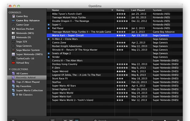 OpenEmu: Open-source, multi-emulator front-end for a unified gaming ...