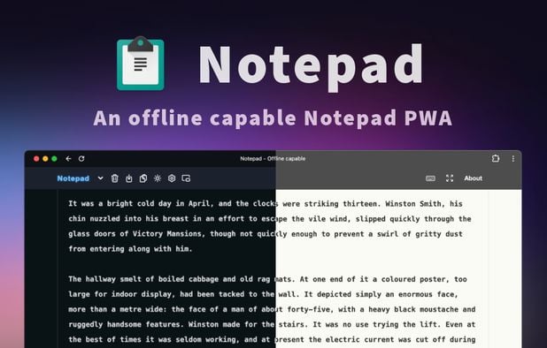Notepad.js: An offline-capable notepad, which is a progressive web app | AlternativeTo