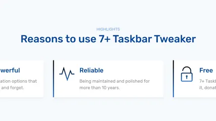 7+ Taskbar Tweaker: Customize the Windows taskbar with dozens of ...
