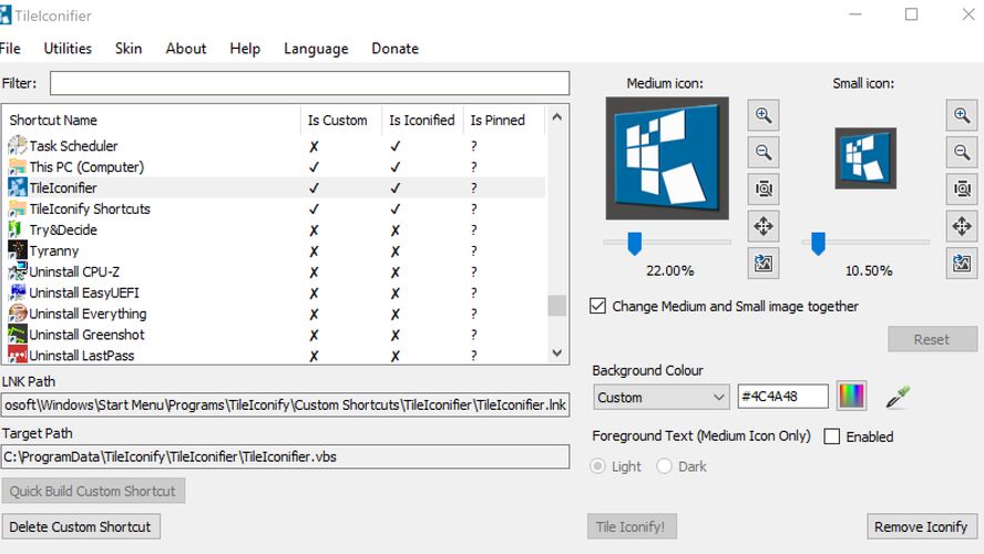 TileIconifier: Creates tiles for any Windows 8.1 and Windows 10 Start ...