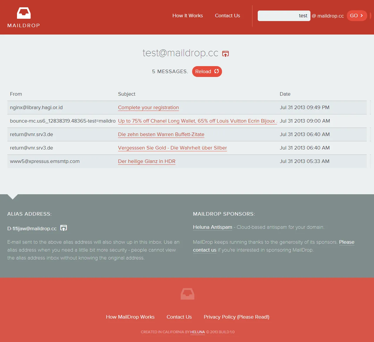 MailDrop: Disposable email application | AlternativeTo