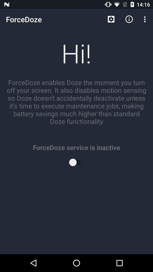 ForceDoze: App that forces Doze mode right after you turn off your ...