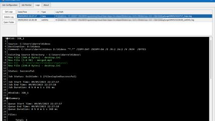 RoboCopy GUI: Visual interface for RoboCopy featuring job queuing, job ...