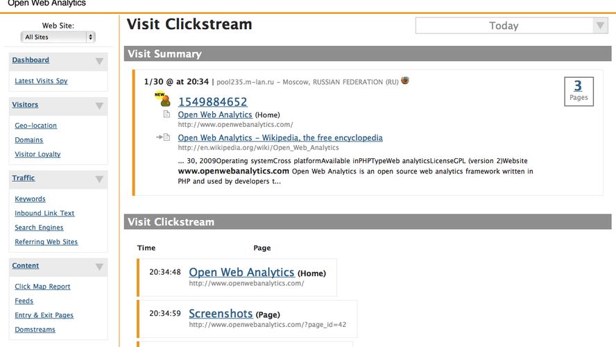 Open Web Analytics: - Web Analytics – Open Source | AlternativeTo