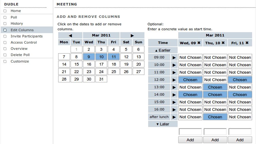 Dudle: Online scheduling application, which | AlternativeTo
