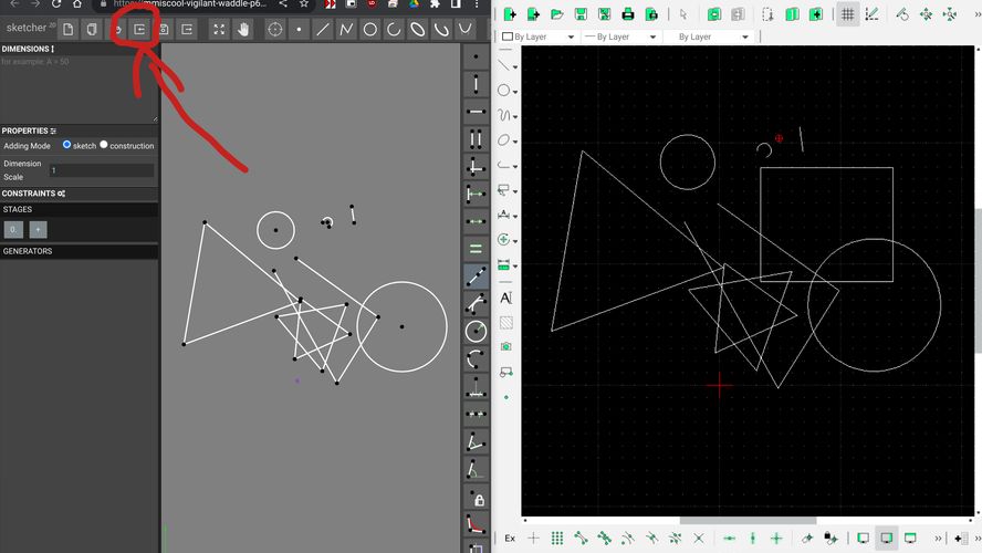 JSketcher: Parametric 2D and 3D CAD modeler running client side in the web browser | AlternativeTo