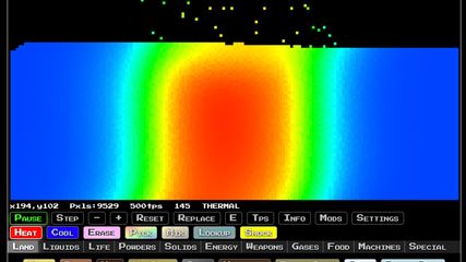 Sandboxels: In-browser falling sand simulation game, with mechanics ...