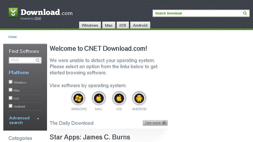 CNET Download.com: Provides free downloads for Windows, Mac, iOS and ...