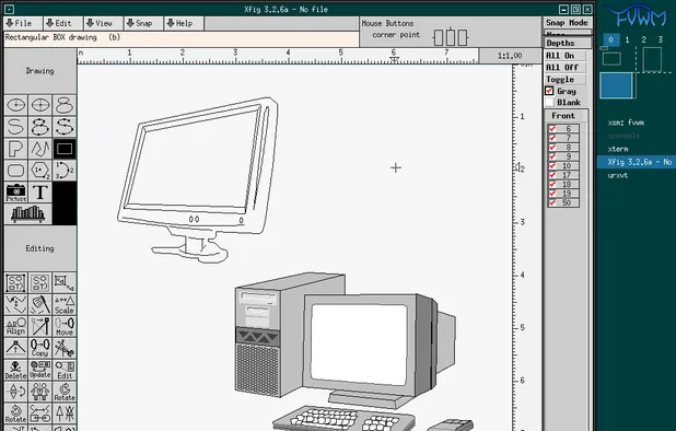 Xfig: Interactive drawing tool which runs under X Window System Version 11 Release 4 | AlternativeTo