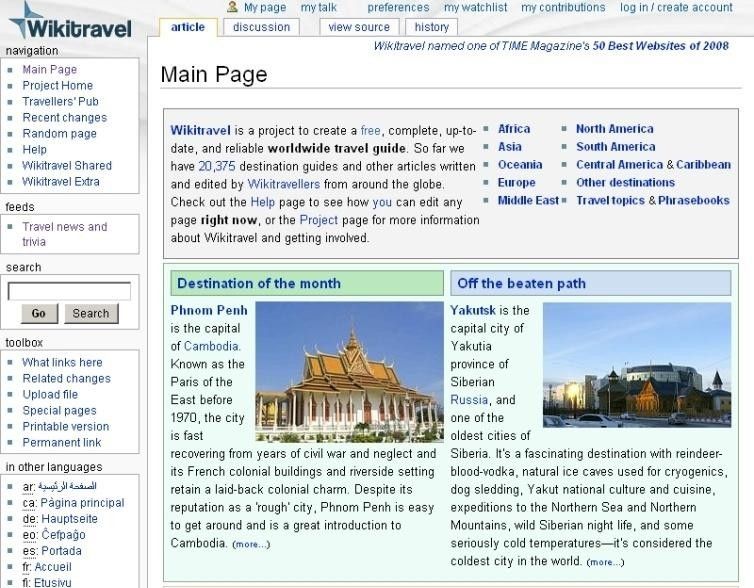 Wikitravel Alternatives: Top 10 Travel Guides and similar websites ...