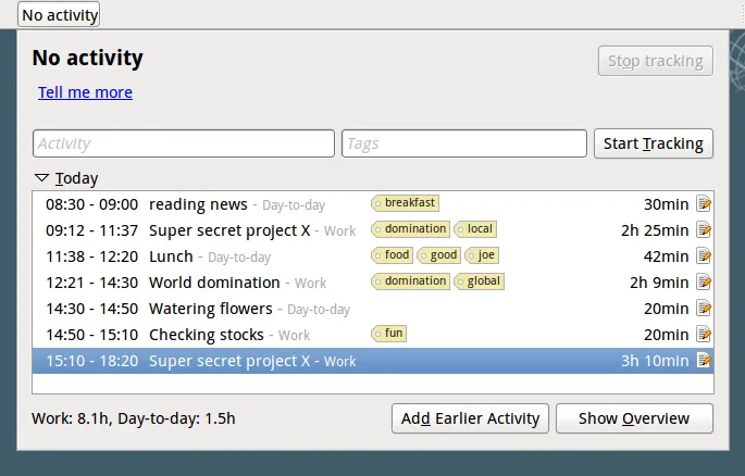Project Hamster: Is time tracking for individuals | AlternativeTo