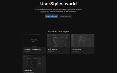 UserStyles.world: A free and open-source, community-driven, modern alternative to userstyles.org ...