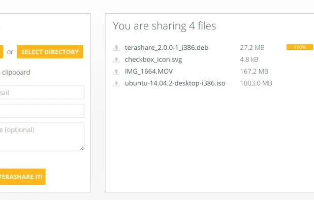 Terashare: Sending files of unlimited size from A to B to C. Easy ...