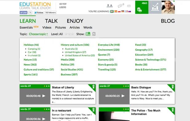 Edustation: Language learning platform for | AlternativeTo