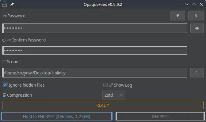 OpaqueFiles: A free and open-source file encryption software for Linux, Windows and Mac that ...