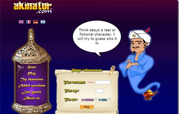 Akinator: The Genius can read your mind and tell | AlternativeTo